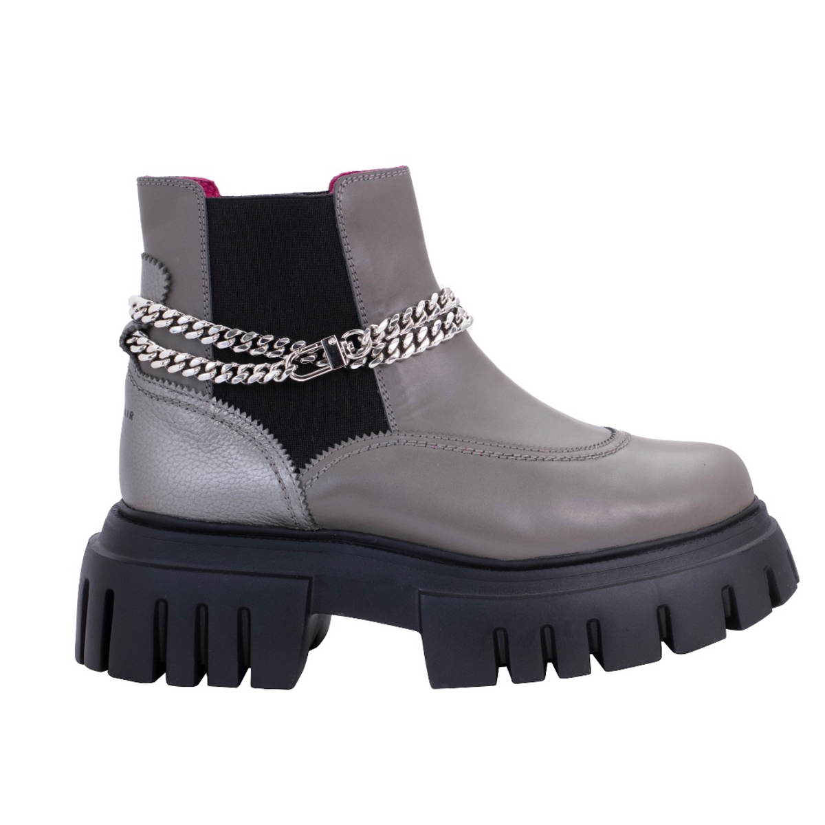 Botas de Cuero Arena con cadena - Boots - Yoci Sefair – YOCI SEFAIR